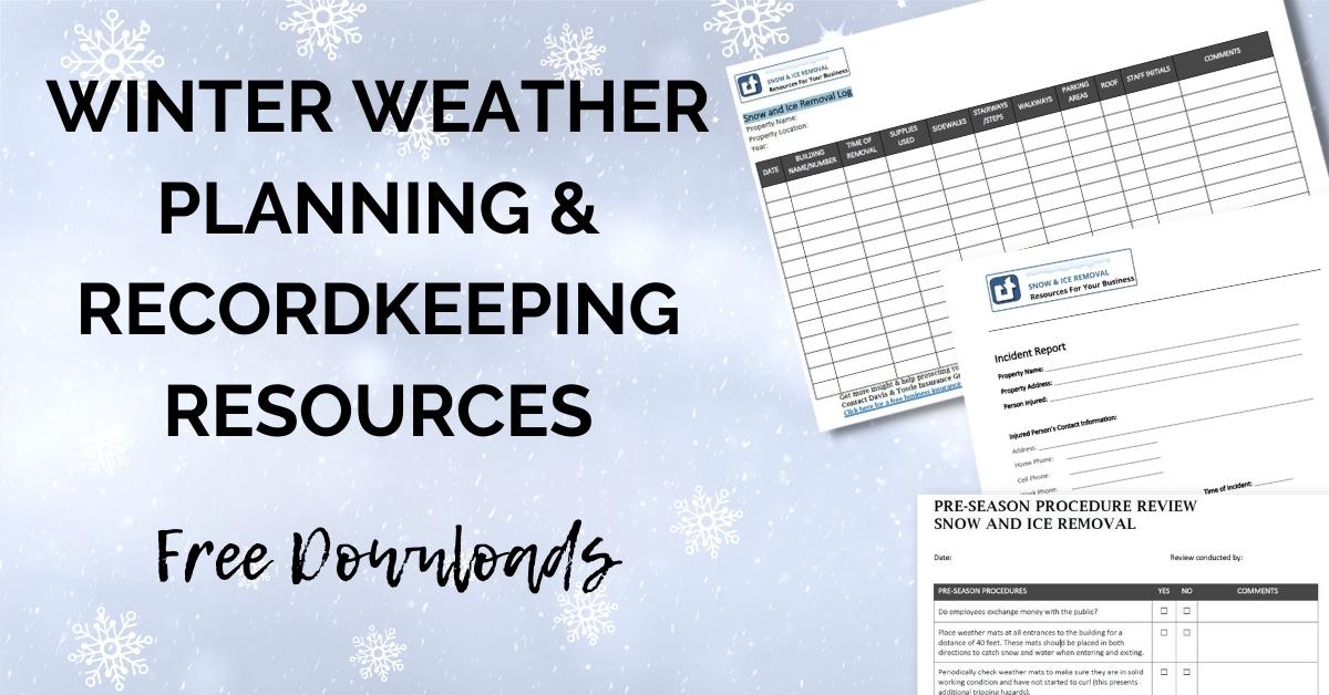 Snow Removal Planning for Businesses - Resources & Recordkeeping